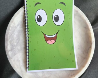 Kawaii Pickles Hardcover Journal, Notes Diary Notebook, Gift for Pickle ...