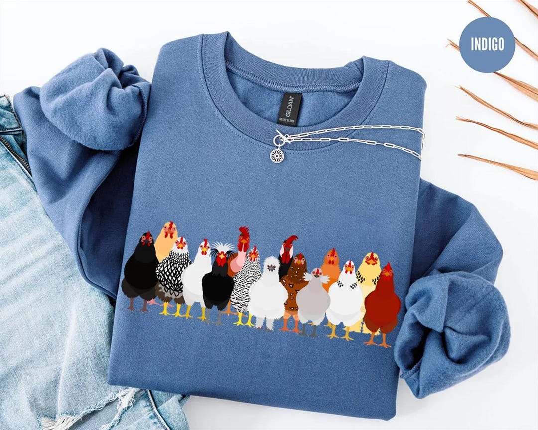 Chicken Sweatshirt, Mothers Day Chicken Sweatshirt, Women Chicken ...