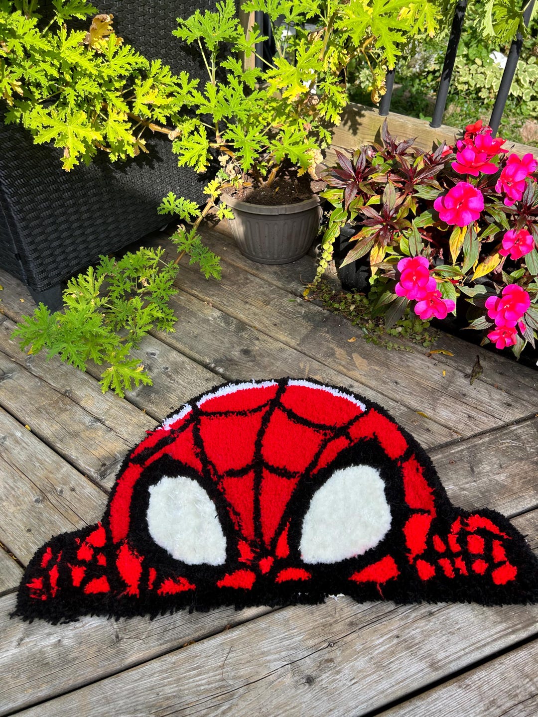 Handcrafted Spiderman Marvel-inspired Plush Floor Mat - Etsy