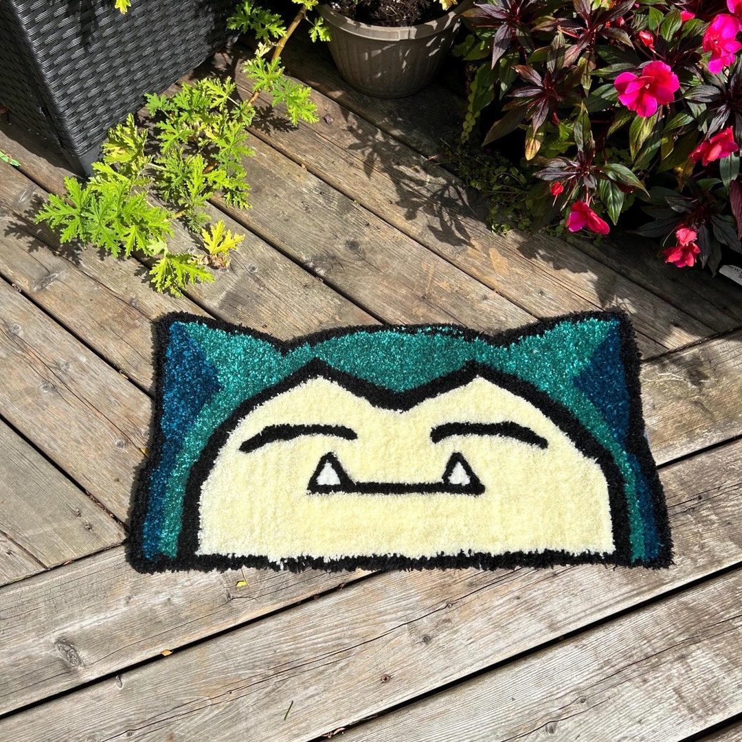 Handcrafted Snorlax Pokémon-inspired Plush Floor Mat - Etsy