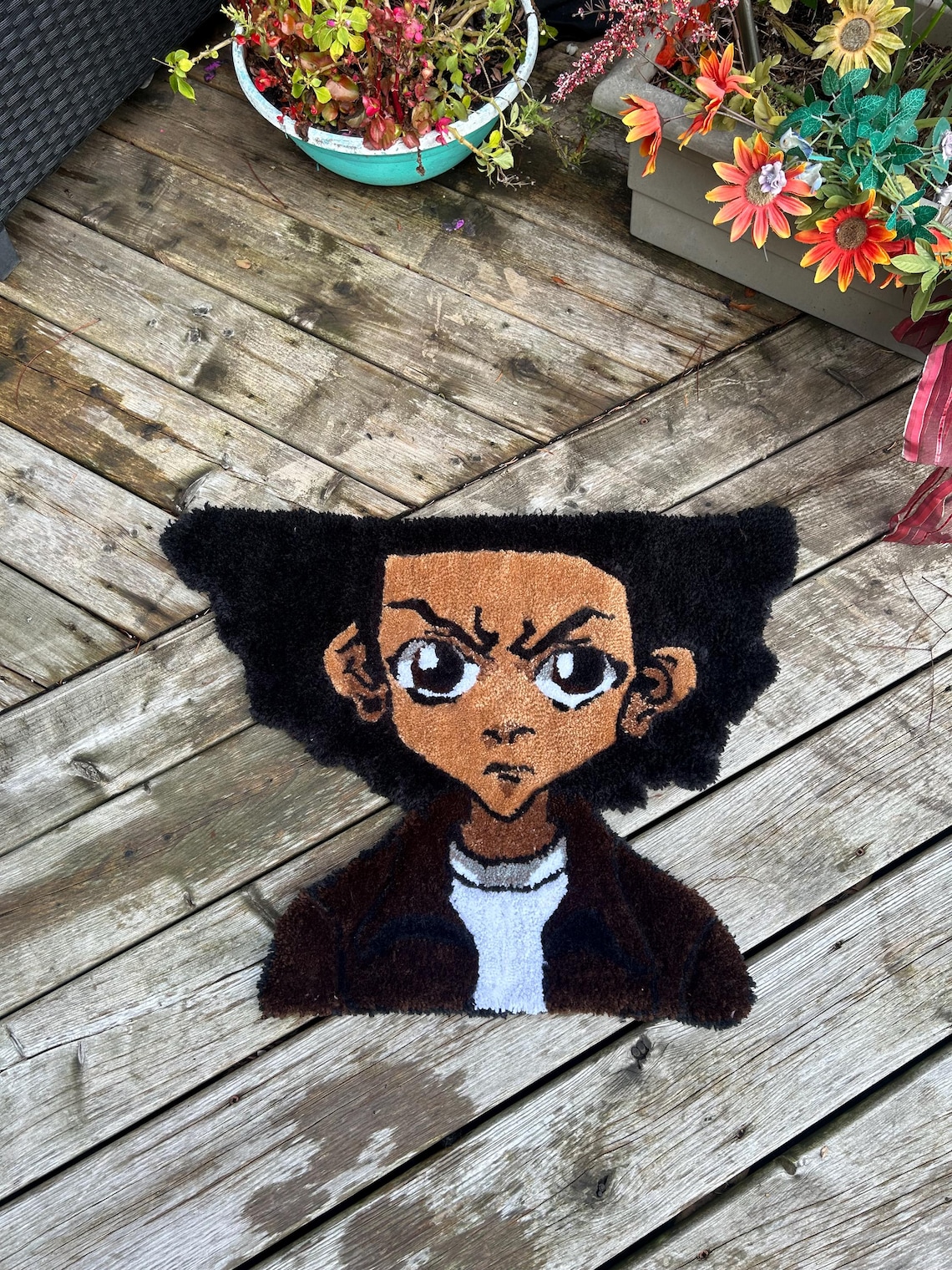 Huey Freeman-boondocks Inspired Handmade Rug - Etsy
