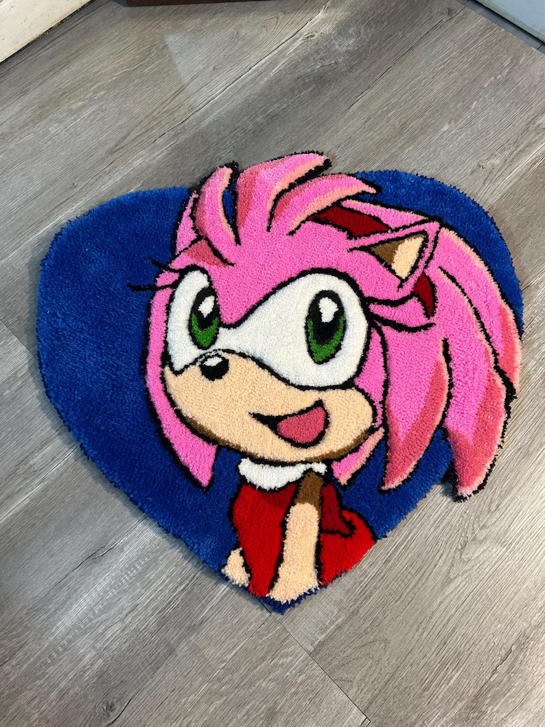 Sonic the Hedgehog Heart Rug - Etsy