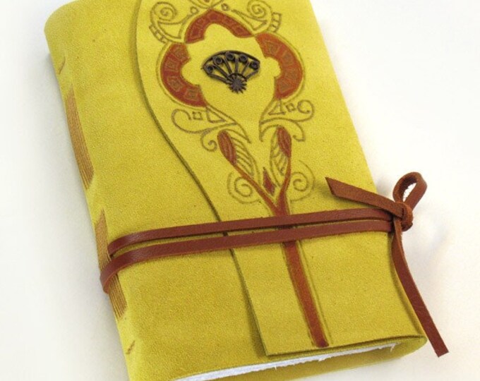 Suede Yellow Journal Handmade Diary precious - Etsy