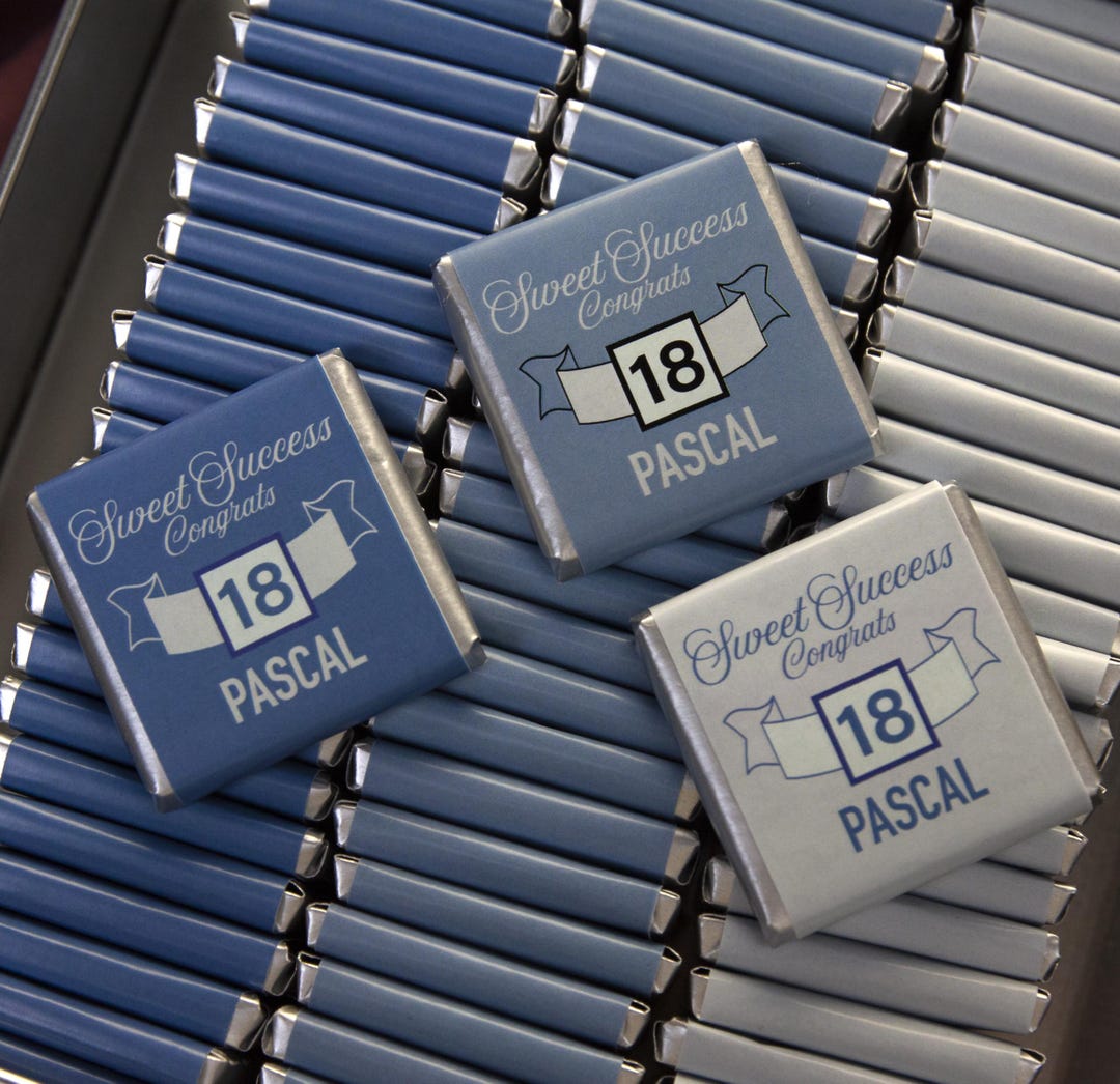 18th Birthday Custom Chocolate, Chocolate Favours, Birthday Chocolate ...