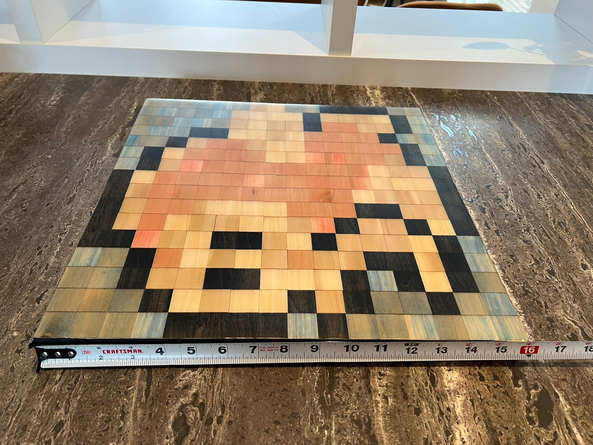 Handcrafted Wood and Epoxy 8-bit Pixel Art Cheep Cheep (fish), Super ...
