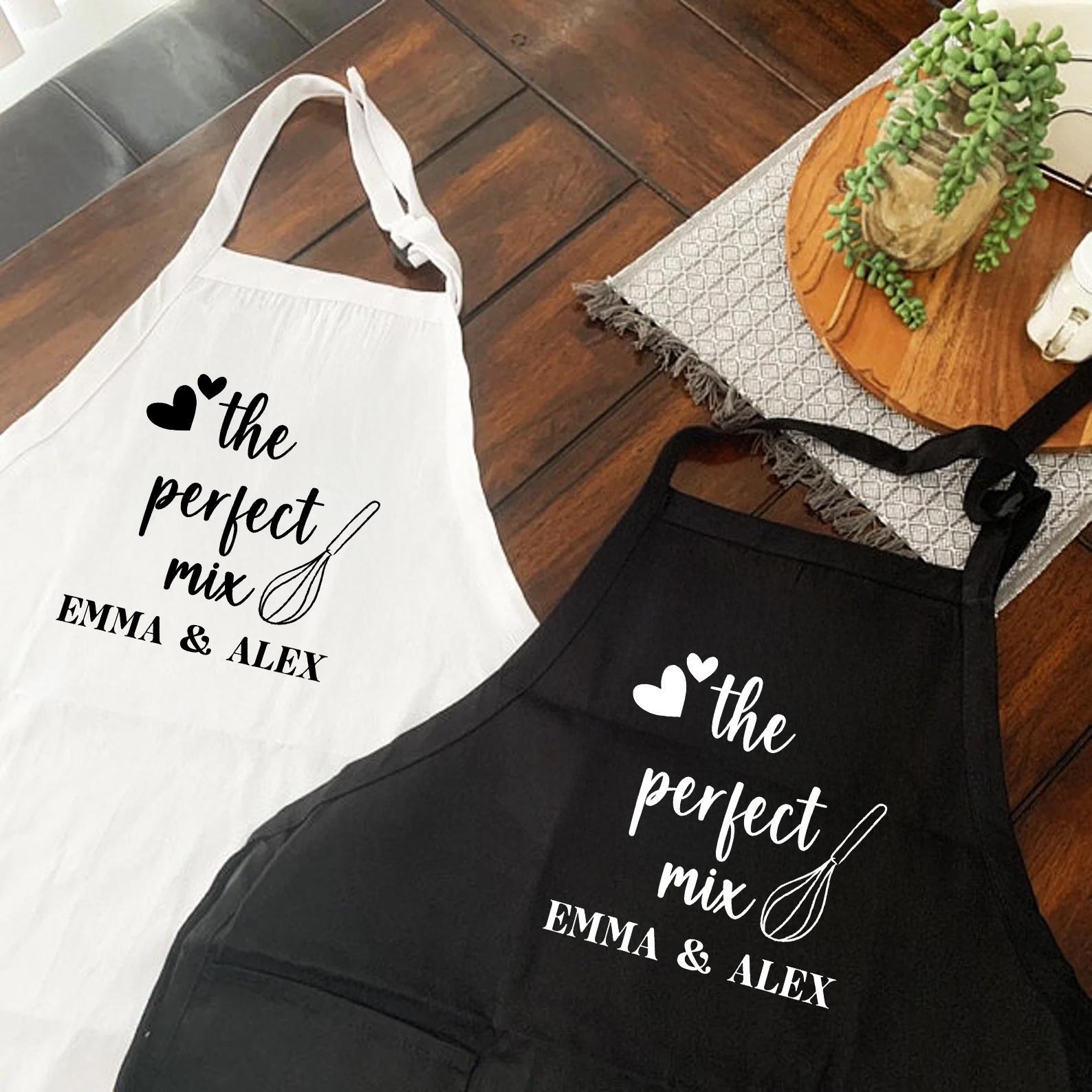 Custom Matching Aprons for Valentines, Personalized Apron for Boyfriend ...