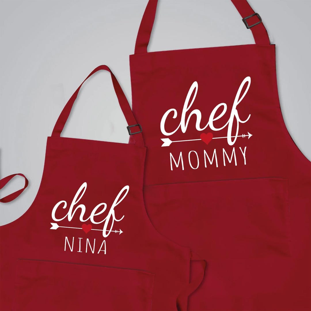 Mom and Daughter Matching Aprons, Dad and Son Aprons, Custom Family ...