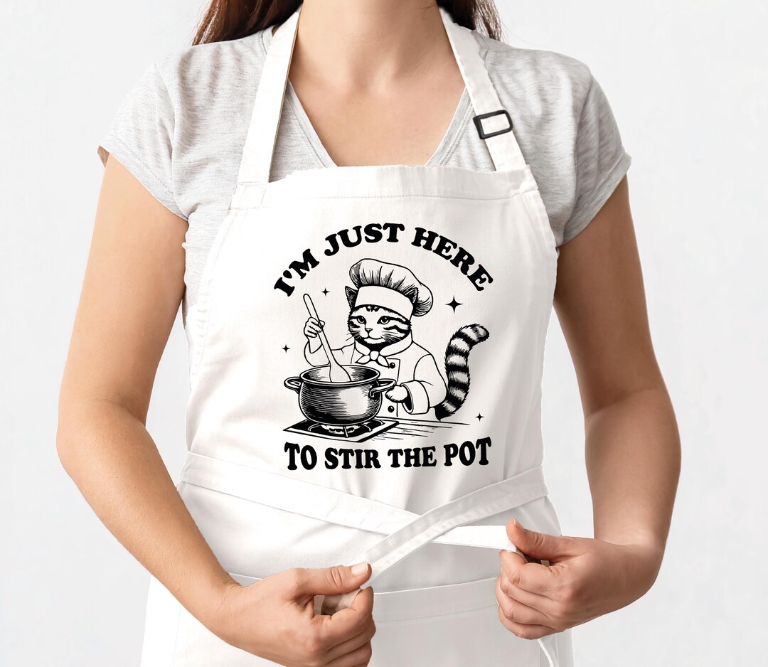 Funny Cooking Aprons, Cooking Gift for Dad, Cute Cat Aprons, Christmas ...