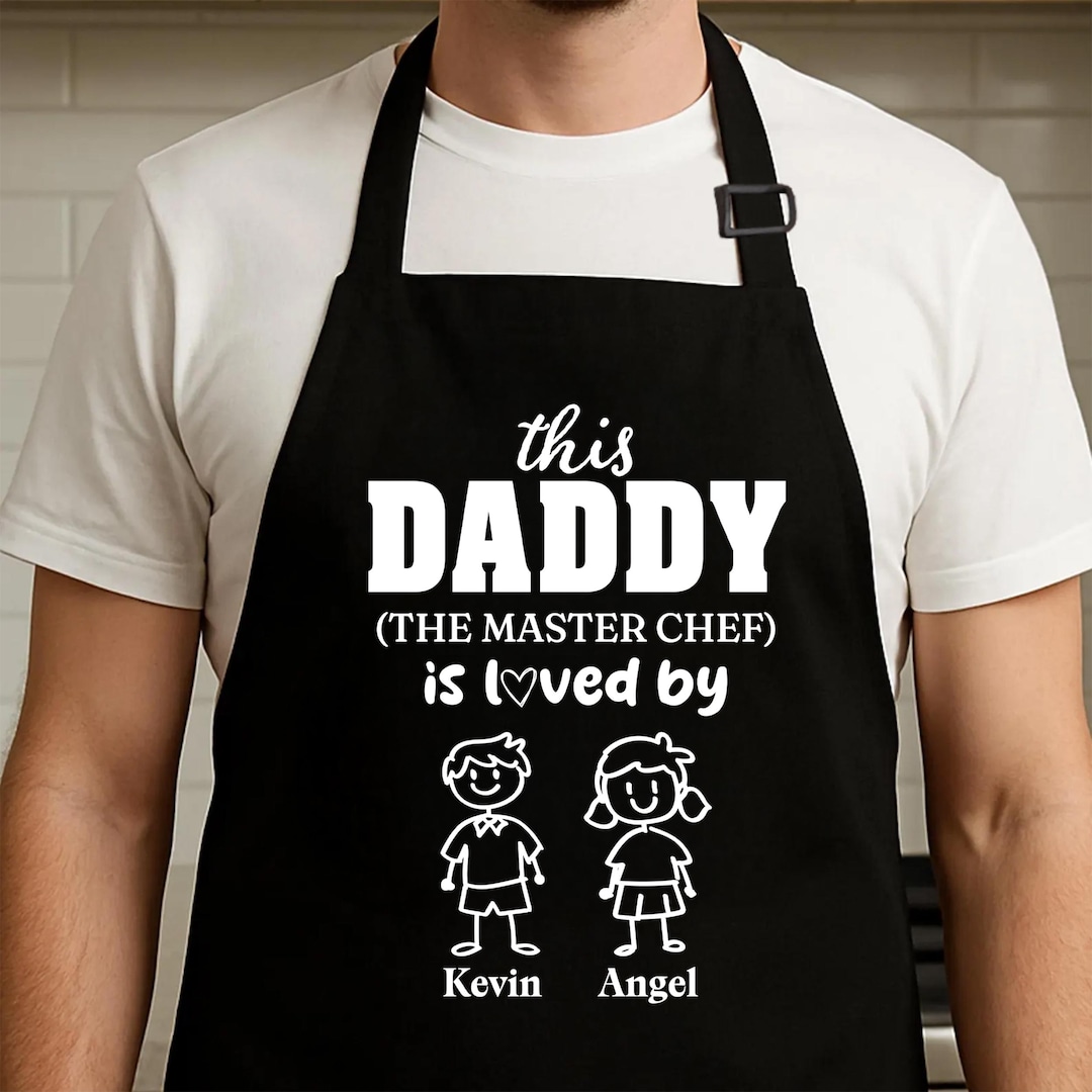 Custom Dad Apron, Fathers Day Gift, Personalized Daddy Apron ...