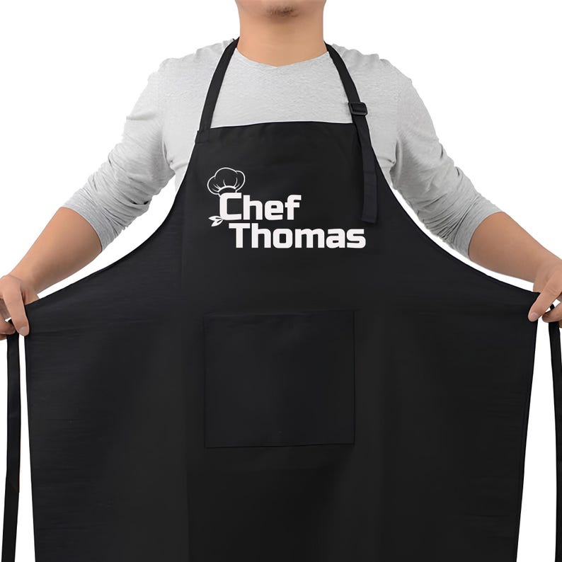Customized Apron, Chef Printed Apron, Printed Kitchen Apron for Women ...