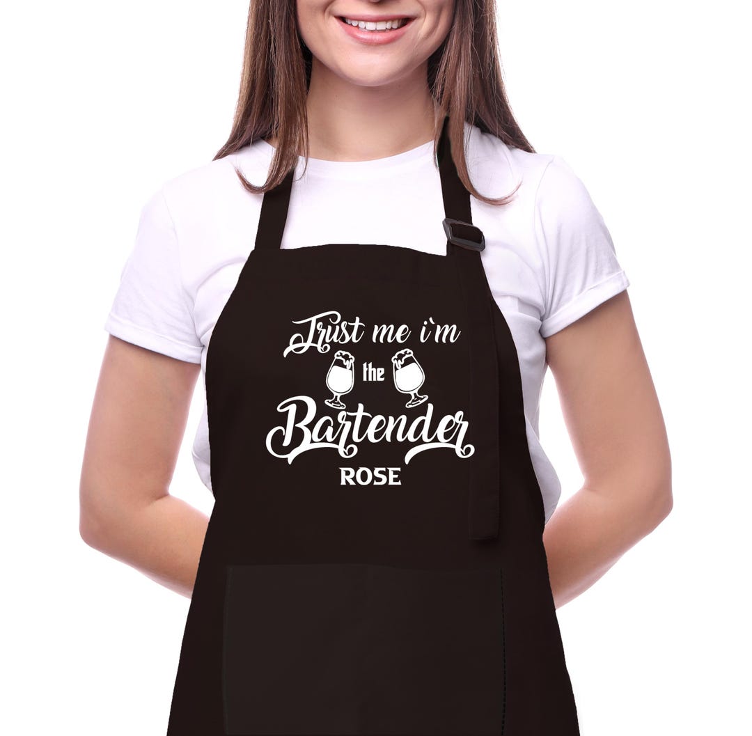 Personalized Bartender Barman Mixologist Apron, Customized Bartender ...