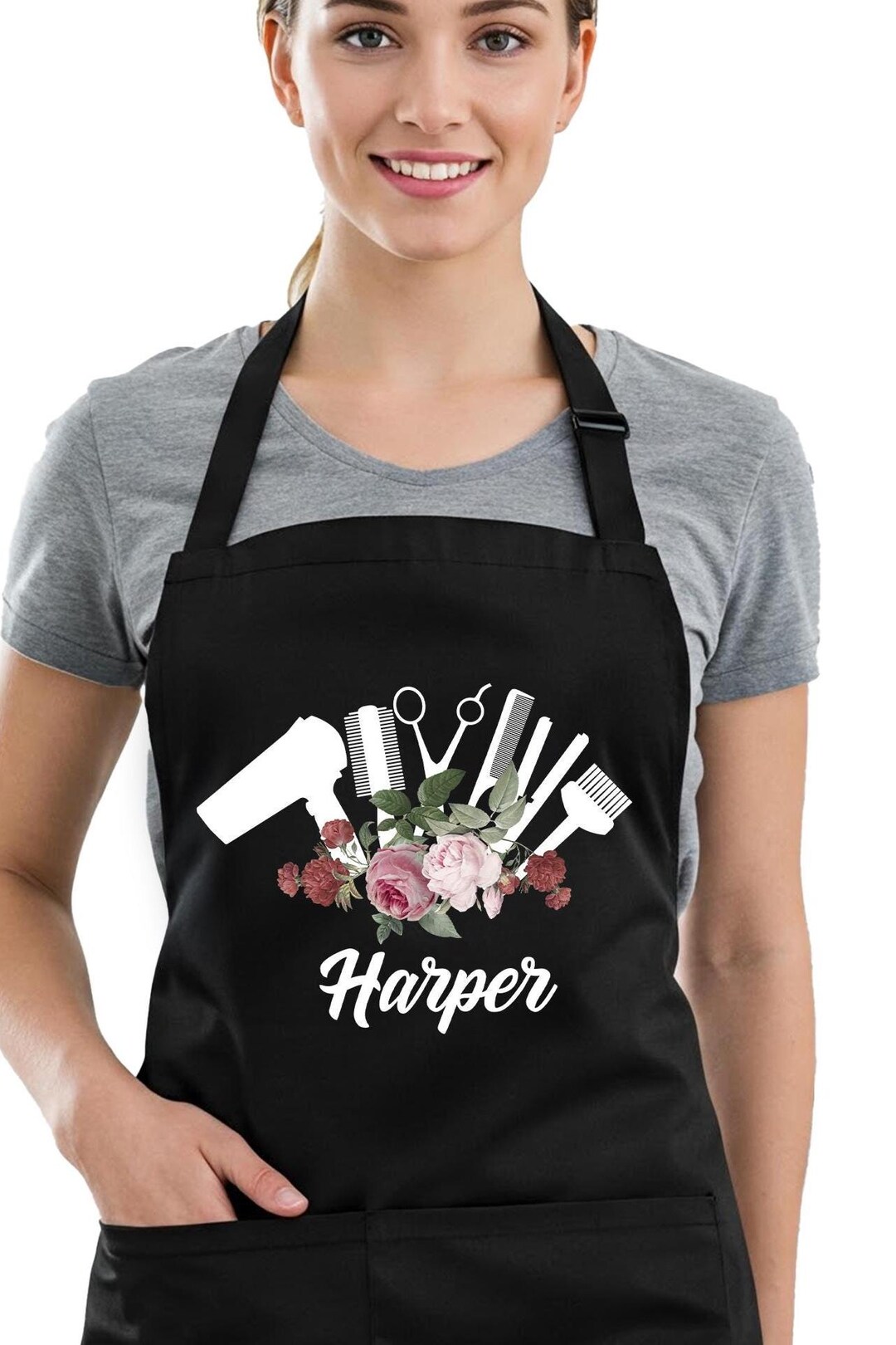Custom Apron for Hairdresser, Apron Gifts for Hairstylist, Personalized ...