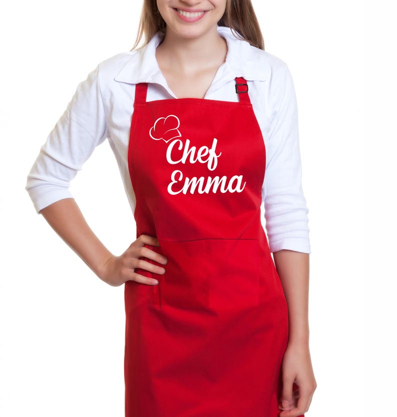Custom Chef Apron for Men or Women, Christmas Apron Gift for Mom ...