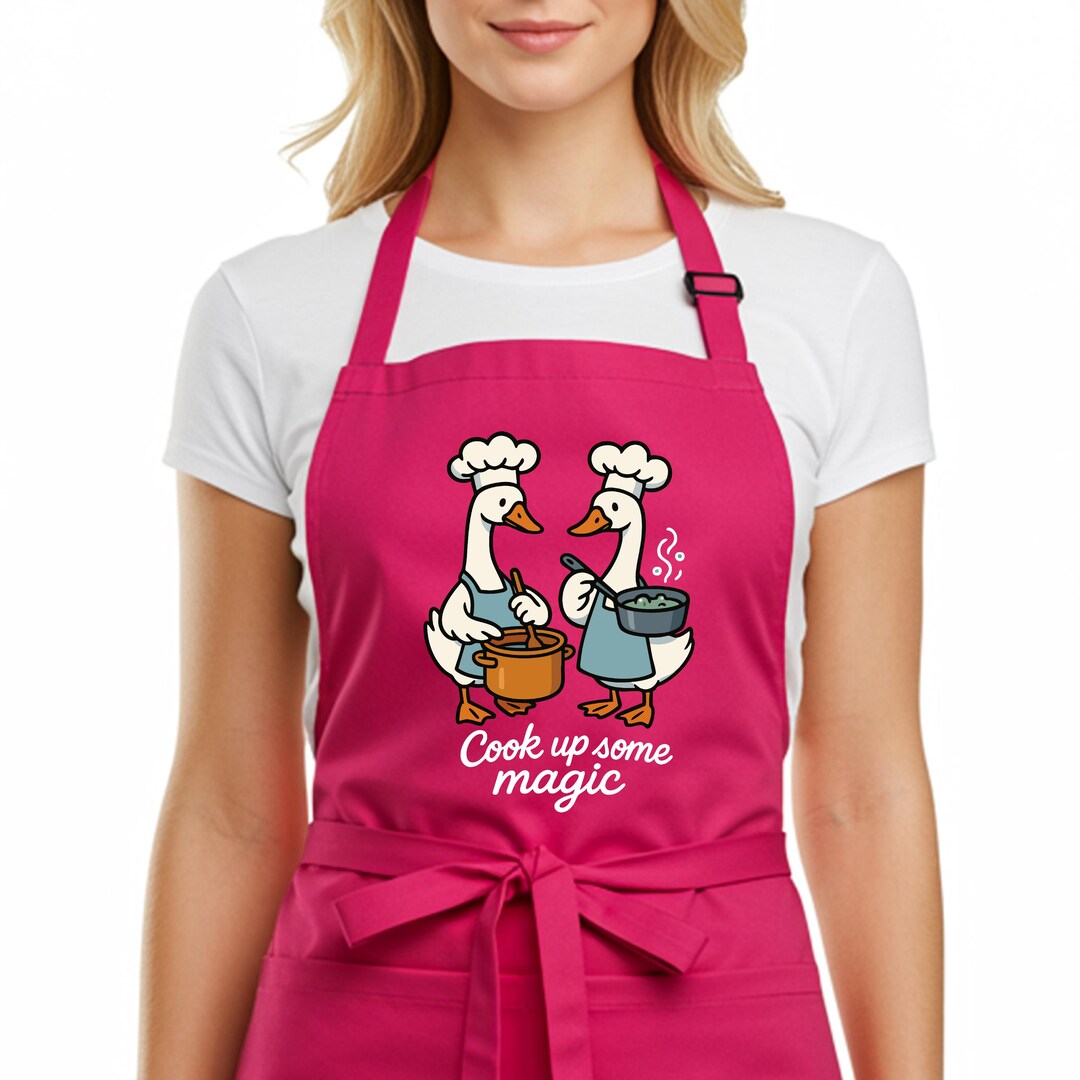 Funny Cooking Aprons, Cooking Gift for Dad, Cute Goose Apron, Christmas ...