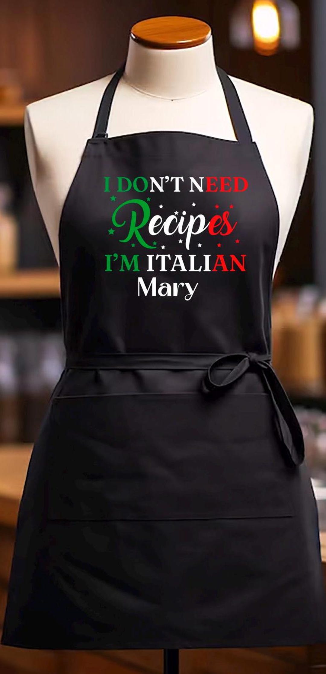 Custom Italian Apron, Italian Restaurant Apron,recipe Apron ...