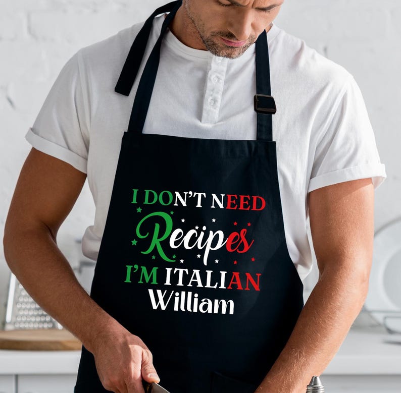 Custom Italian Apron, Italian Restaurant Apron,recipe Apron ...