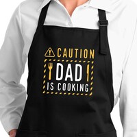 Father Son Apron Set, Stand Back Daddy is Cooking, Funny Chef Apron for ...