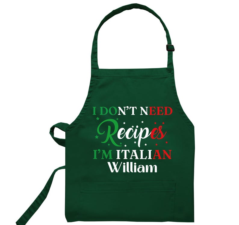 Custom Italian Apron, Italian Restaurant Apron,recipe Apron ...