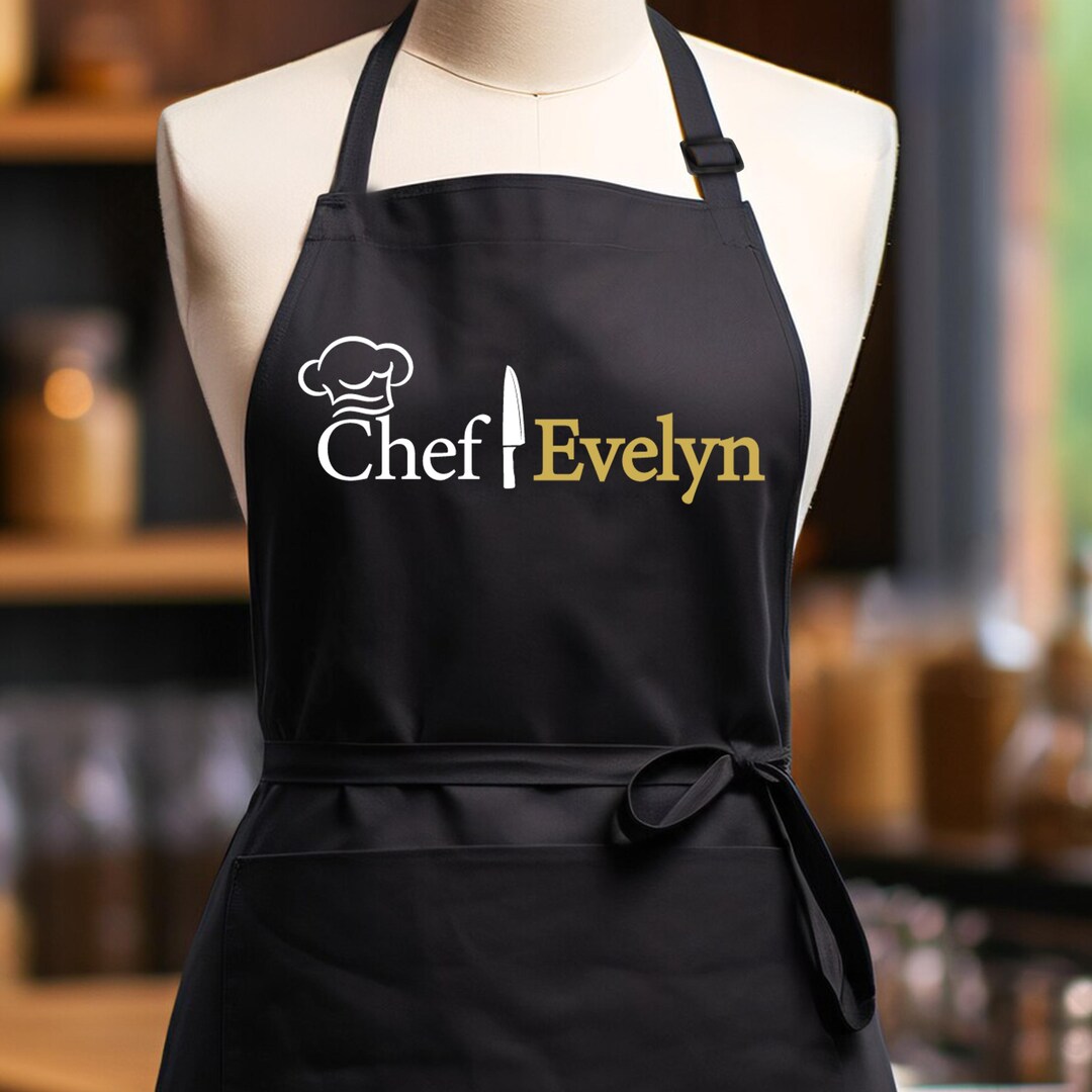 Personalized Chef Apron, Custom Chef Apron, Personalized Kitchen Apron ...