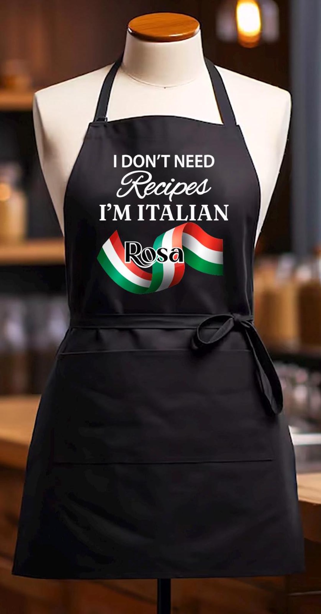 Italian Apron, Recipe Apron, Custom Italian Apron, Personalized Apron ...