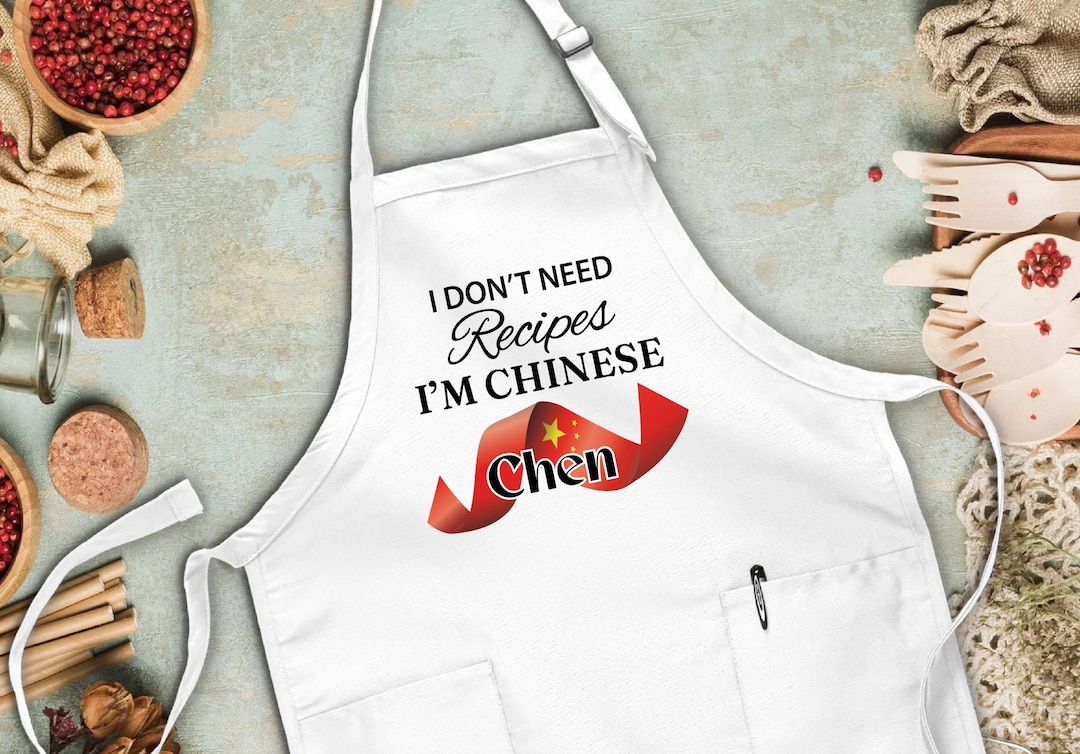 Chinese Apron, Recipe Apron, Custom Chinese Apron, Personalized Apron ...