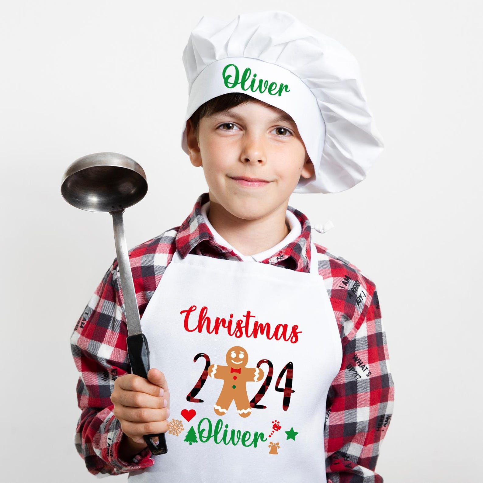 Custom Christmas Kitchen Aprons for Family, Christmas Gift Ideas ...