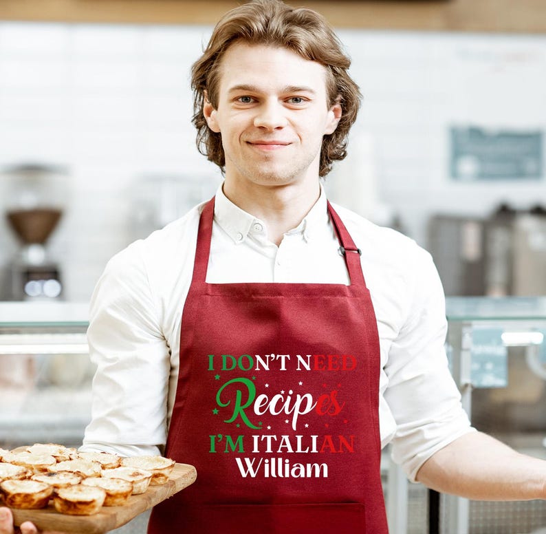 Custom Italian Apron, Italian Restaurant Apron,recipe Apron ...