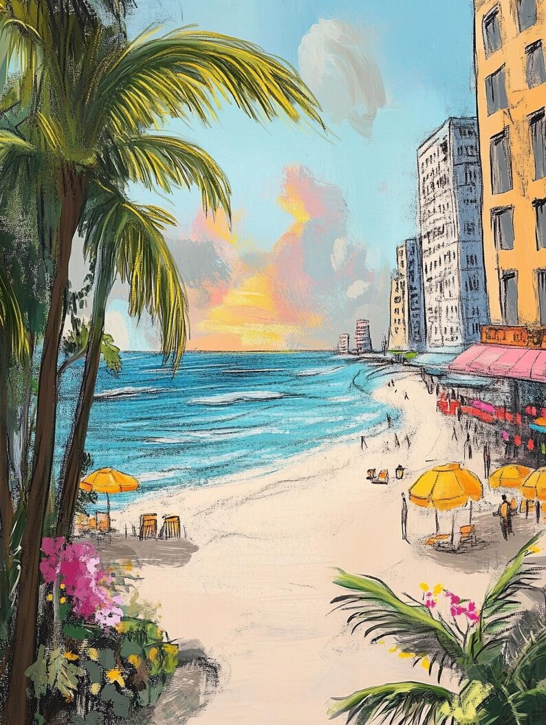 Cancun Vacation Digital Art Print - Etsy