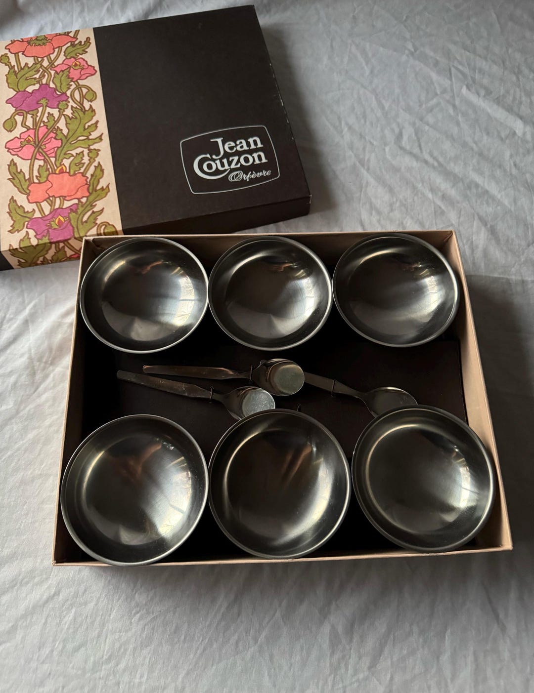 Vintage Jean Couzon Stainless Steel Dessert Cups | Set of 6 Coupe ...