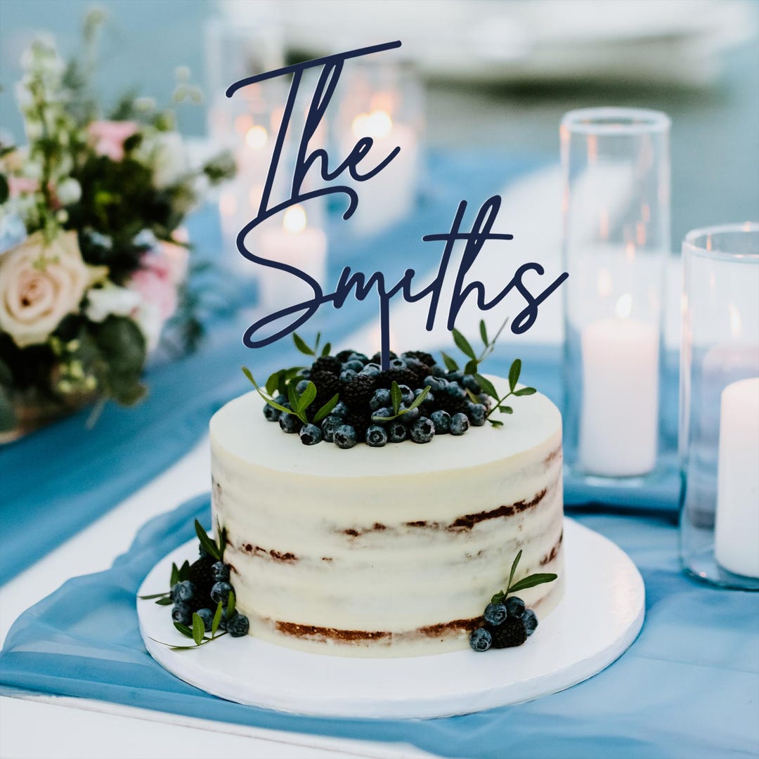 Custom Couple Name Cake Topper, Custom Cake Toppers, Wedding Cake ...