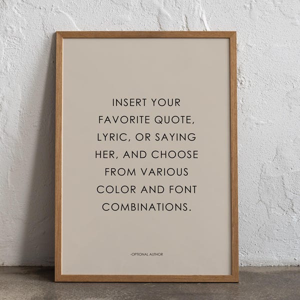Framed Quote Posters - Etsy