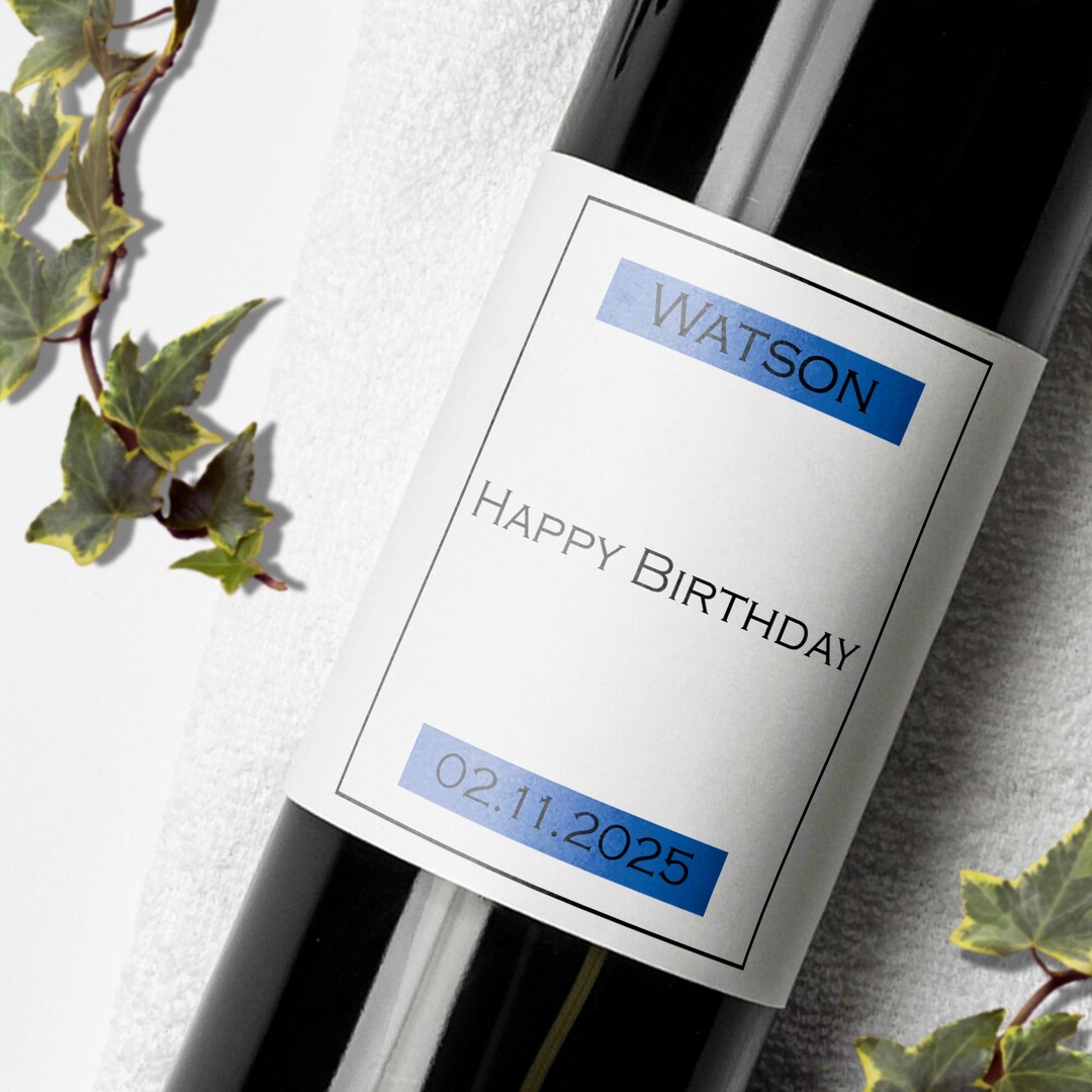 Custom Birthday Wine Labels, Birthday Wine Label, Birthday Gift ...