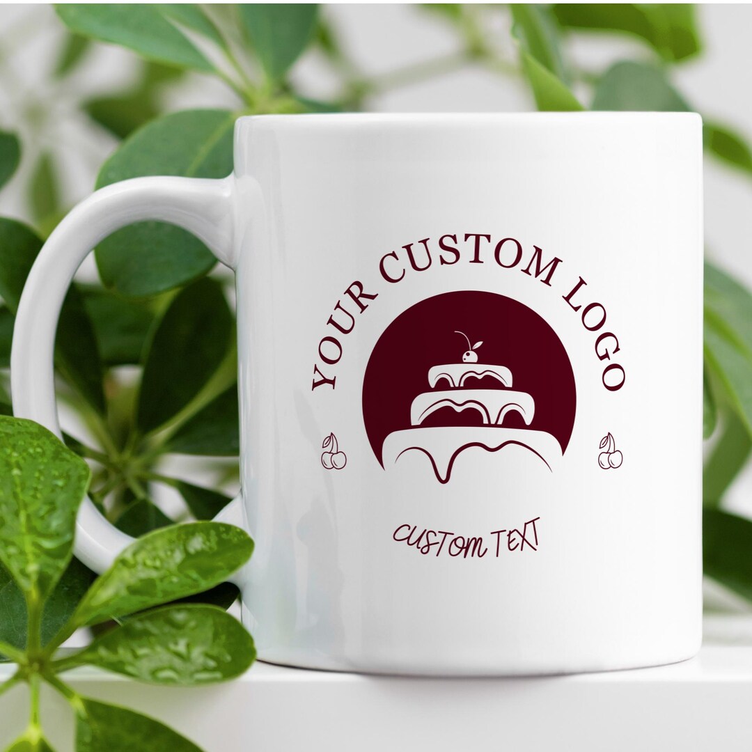 Personalized Business Logo Mug, Company Logo Mug, Coffee Mug, Tea Mug ...