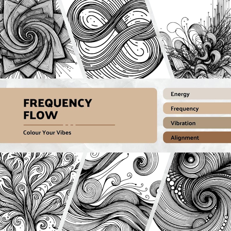 Printable Frequency Flow Coloring Pages 28 Abstract Energy Patterns for ...