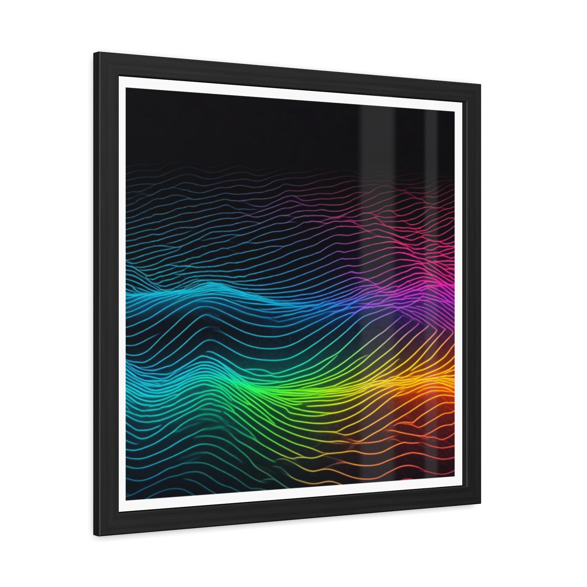Wavy Frequency Art Framed Posters - High Vibrational Healing Spiritual ...