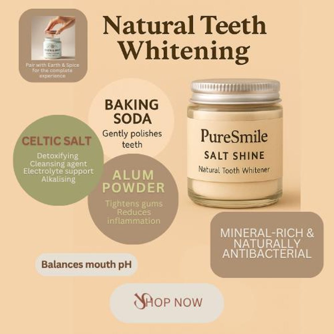 Puresmile Salt Shine – Natural Tooth Whitener | Whitening Salt Powder ...