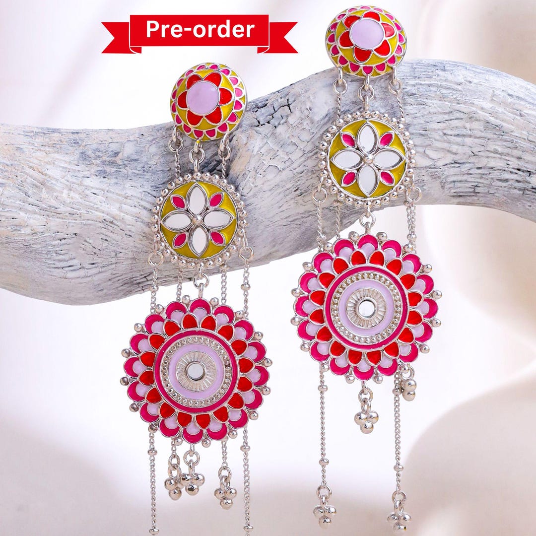 PRE-ORDER Sunlit Symphony Tiered Dangler Earrings, Hypoallergenic ...