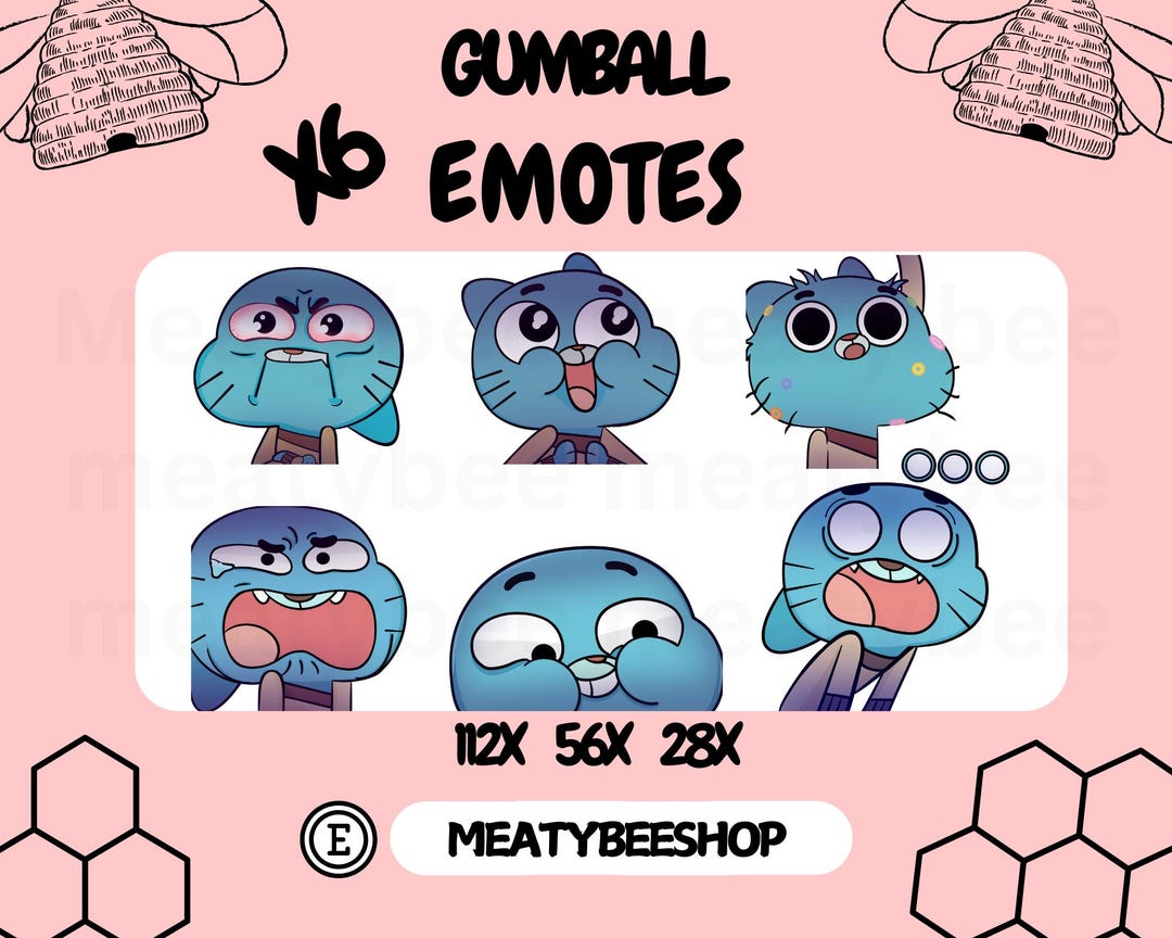 Gumball Emotes Twitch/discord - Etsy