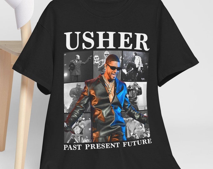Usher Tour T-shirt Usher Past Present Future World Tour Shirt Usher Ppf ...