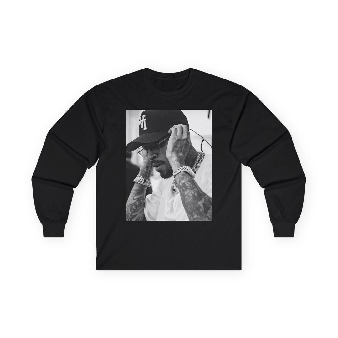 Chris Brown Breezy Album Cover Long Sleeve Tee - Concert Fan Merch - Etsy