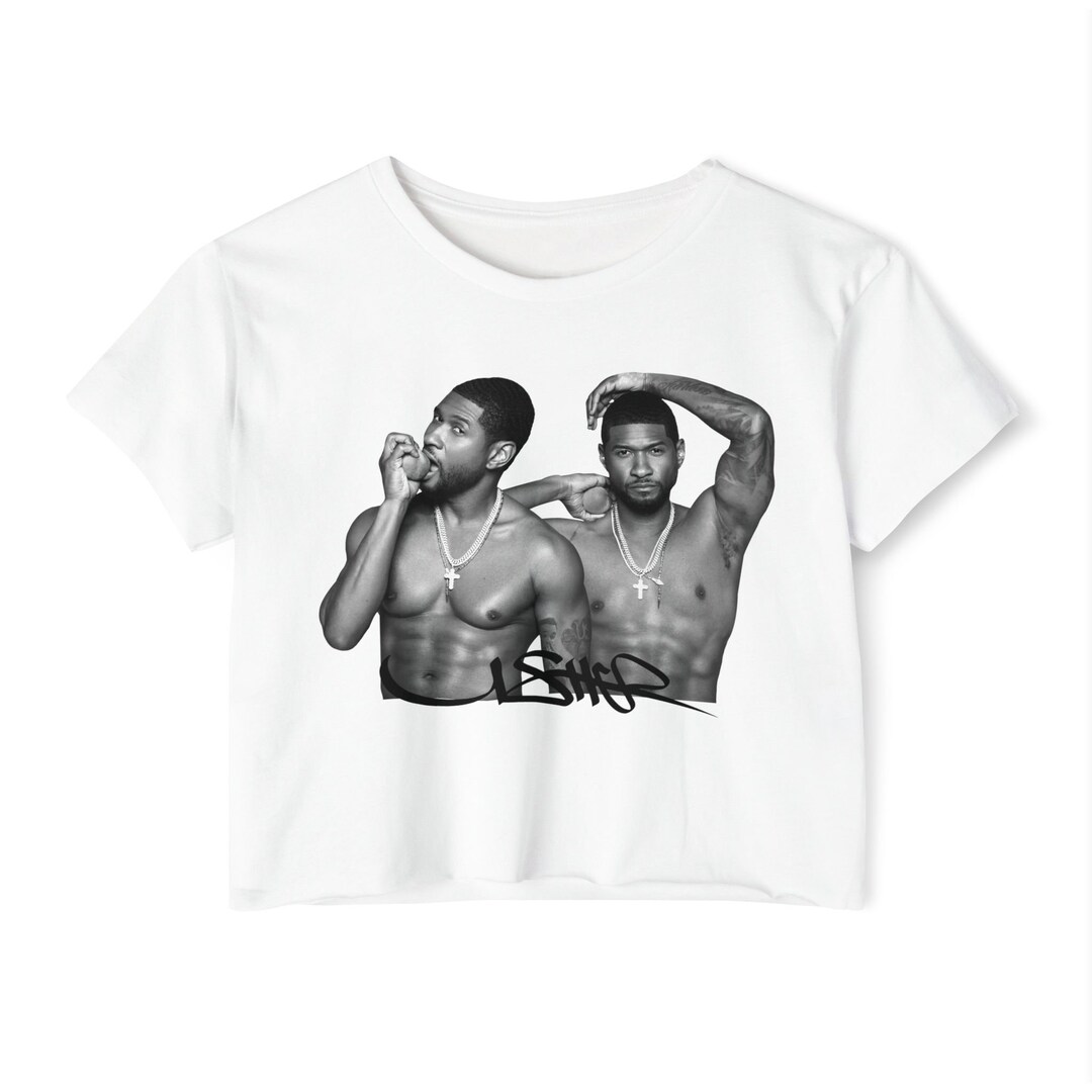Usher Ppf Tour Crop Top Signature Usher Crop Shirt Usher Past Present ...