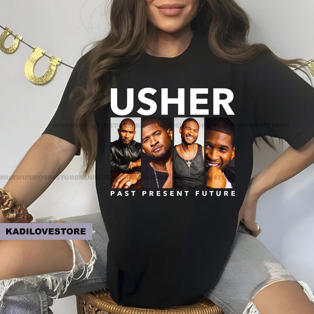 Usher World Tour T-shirt Fan Usher Past Present Future World Tour Shirt ...