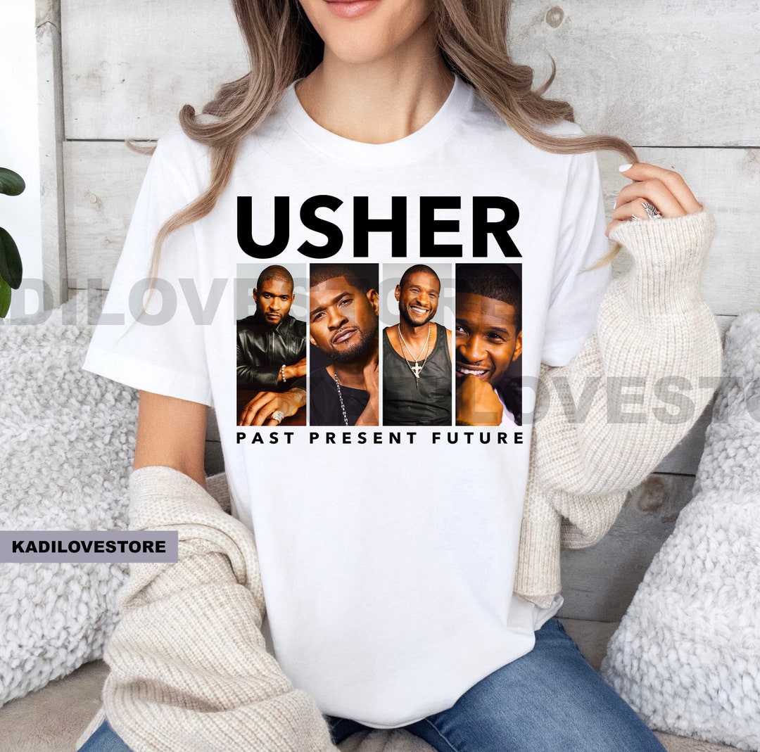 Usher World Tour T-shirt Fan Usher Past Present Future World Tour Shirt ...