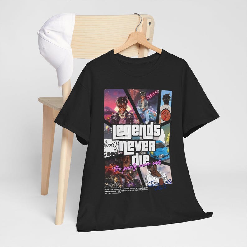 Juice WRLD Legends Never Die Graphic Tee, Fan Merch - Etsy