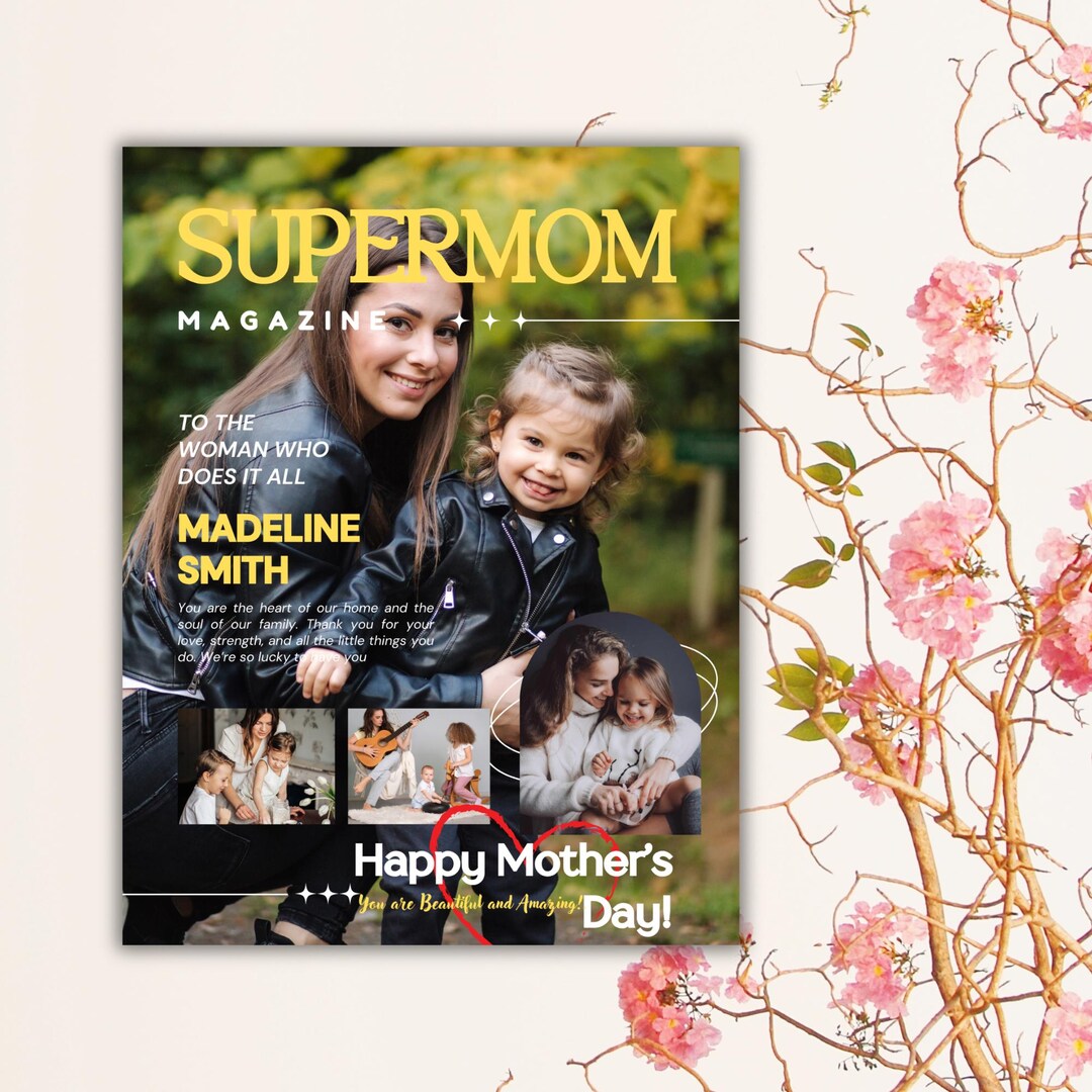 Personalized Mother’s Day Magazine Cover | Mothers Day Gift| Printable ...