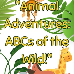 Printable Flashcards , Educational Printable, A to Z Animal Listing ...