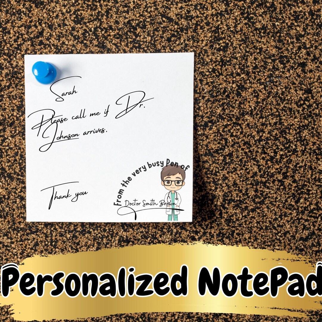 Personalized Post-it Notes for Doctors, Nurses, & Medical Personnel ...