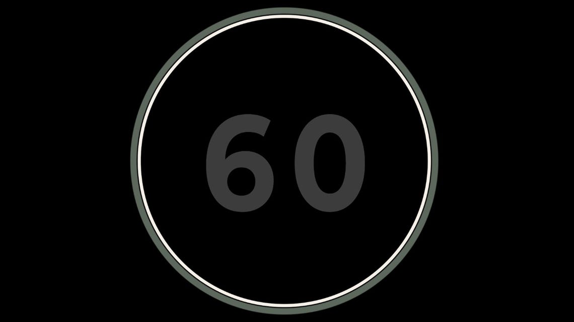 60 Second Timer for Video and Streaming Projects | Creamy Colors | With ...