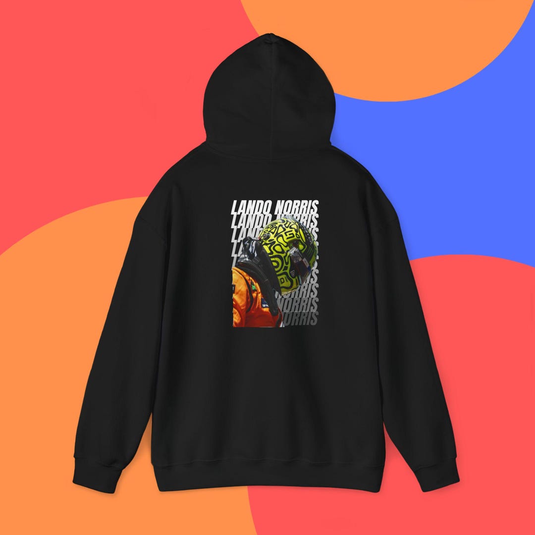 Lando Norris Design LN4 Heavy Blend Hoodie for Mclaren & Racing Fans ...