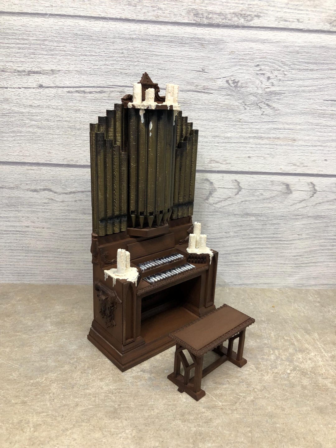 Miniature Dollhouse Pipe Organ With Bench 1:12 - Etsy